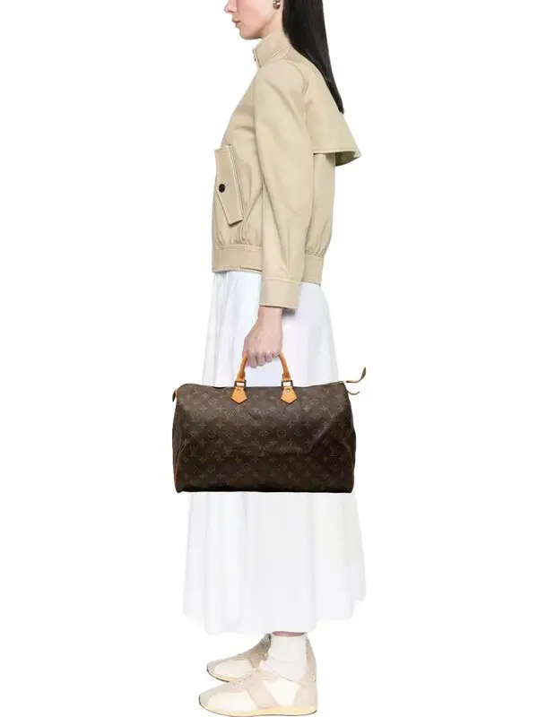 LOUIS VUITTON Monogram Speedy 40 Boston Bag - Brown