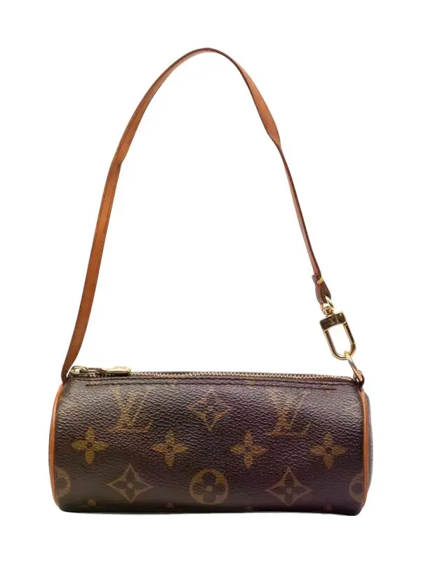 LOUIS VUITTON Monogram Papillon Pochette Handbag - Brown