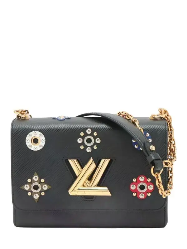 LOUIS VUITTON 2017 Epi Mechanical Flowers Twist Mm Crossbody Bag - Black
