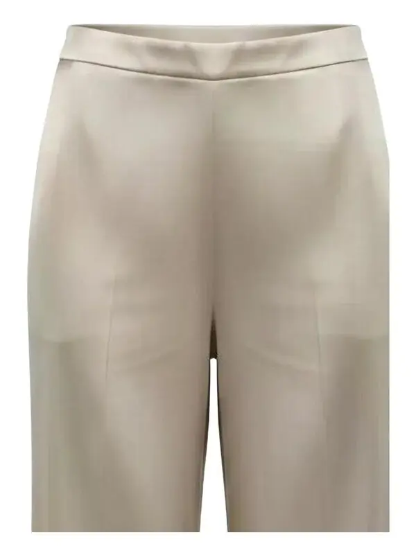 Black Label Satin Finish Wide Leg Trousers - Neutrals