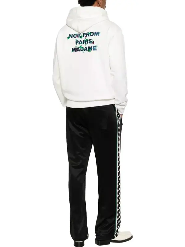 Drole De Monsieur Embroidered Hoodie - Neutrals