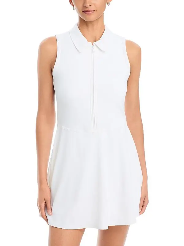 Vineyard Vines Zip-up Polo Mini Dress - White