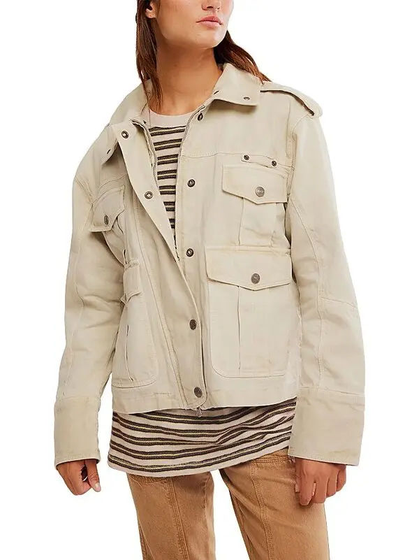 Free People Kali Washed Jacket - Morning Oasis
