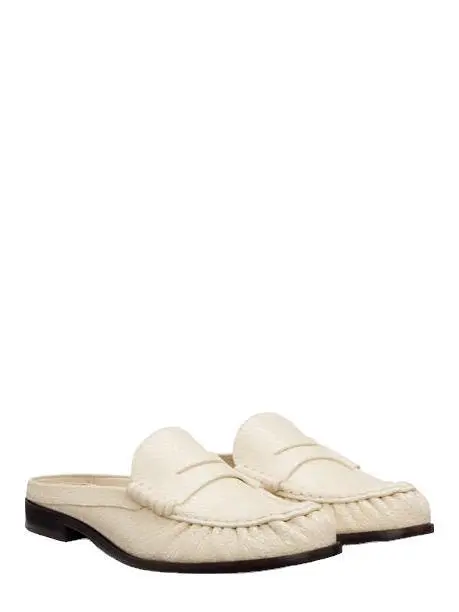 REFORMATION Francine Loafer Mule - Almond Watersnake
