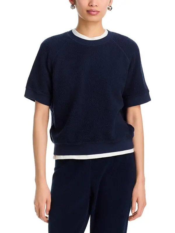 PERFECTWHITETEE Kennedy Fleece Sweatshirt - Navy