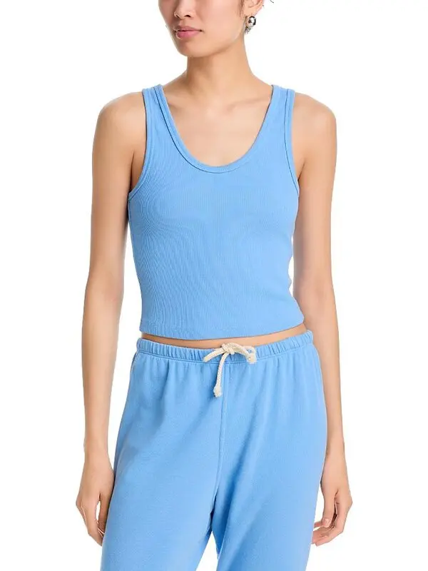 PERFECTWHITETEE Ribbed Tank Top - Pacific Blue