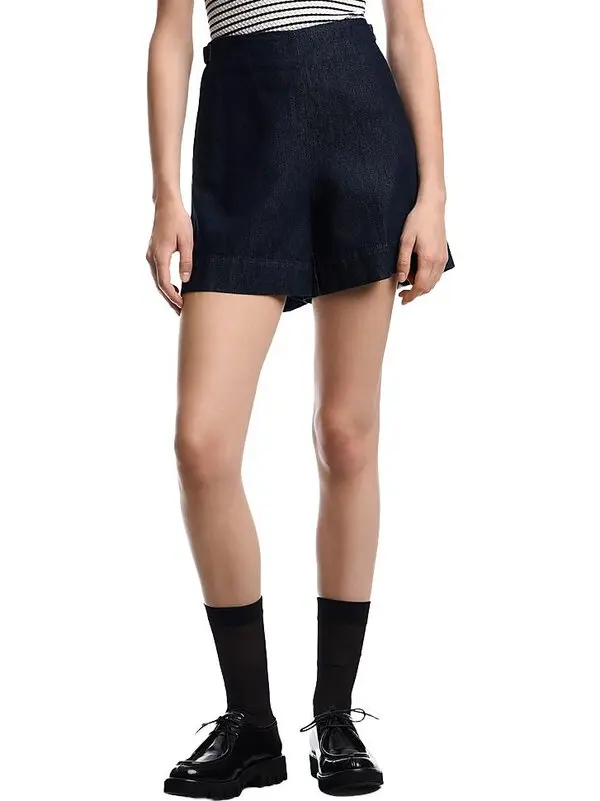 Emporio Armani Tailored Denim Shorts - Dark Blue Denim