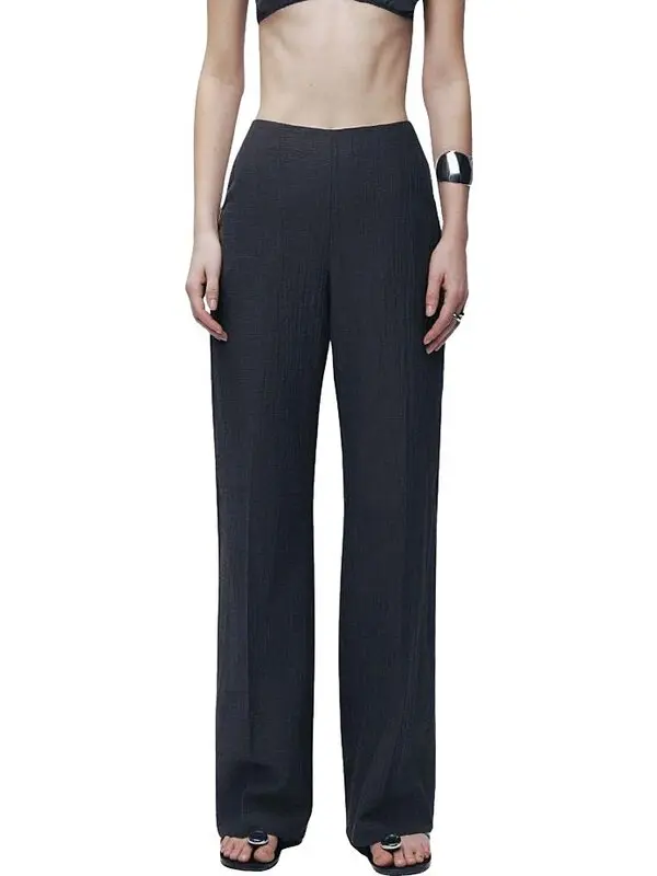 NOCTURNE Wide-leg Fluid Pants - Anthracite