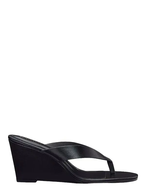 REFORMATION Thong Wedge Sandals - Black