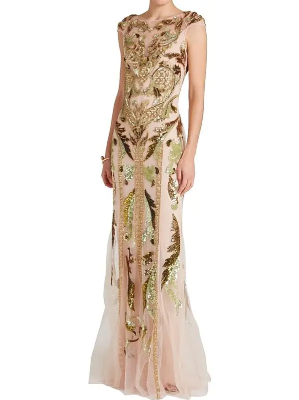TEMPERLEY LONDON Novella Embellished Gown - Gold