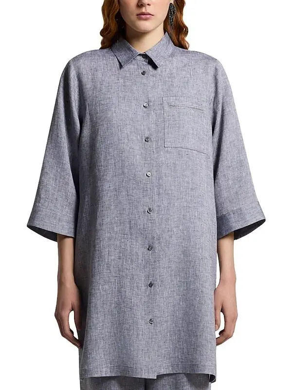 Peserico Linen Tunic Shirt - Ink