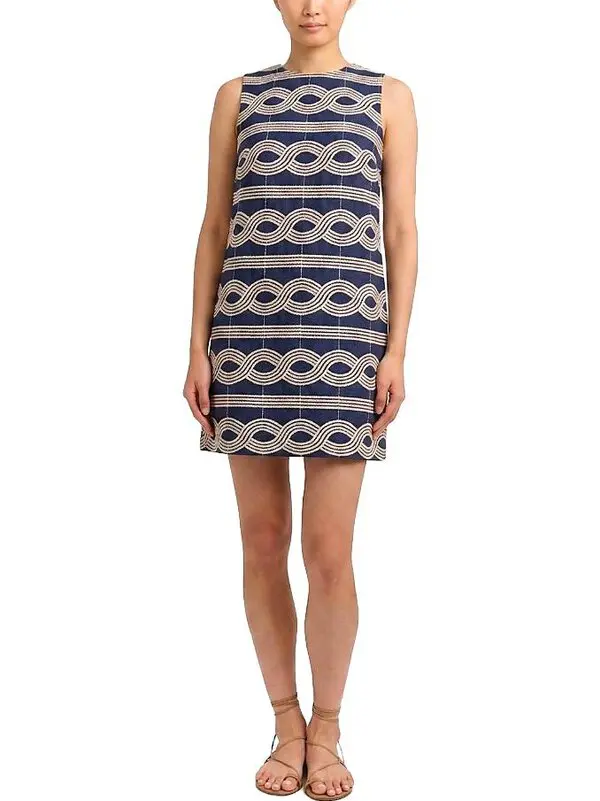 CARTOLINA Annie Dress Sleeveless, Mini, Collared - Midnight Blue