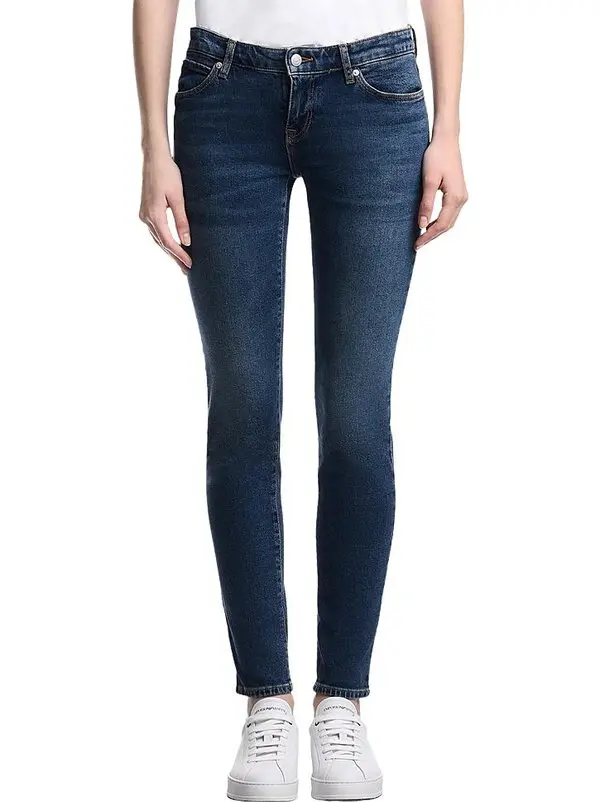 Emporio Armani Low Rise Skinny Jeans - Dark Blue Denim