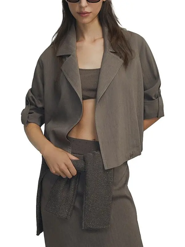Marella Palchi Cropped Jacket - Brown