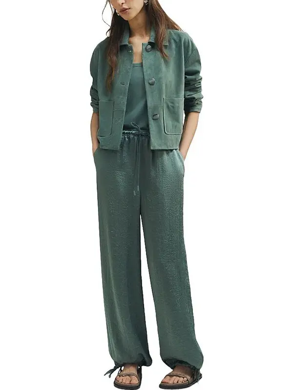 Marella Acetate Wide-leg Pants - Green