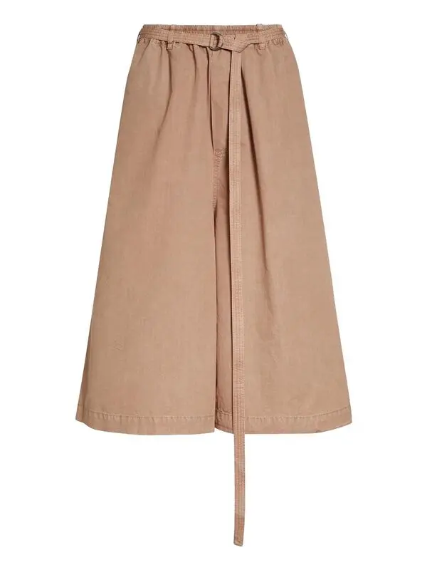 Marni Belted Cotton Twill Culottes - 00w86 Old Gold