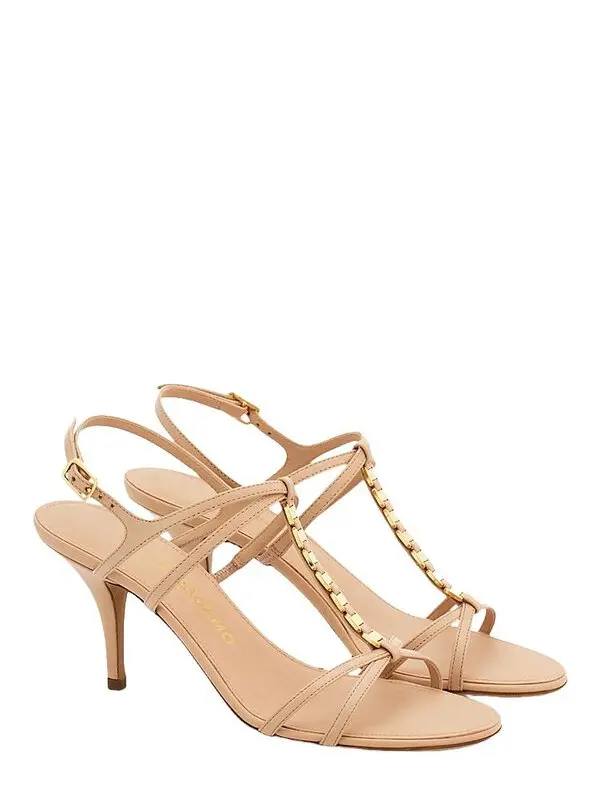 FERRAGAMO Tiane 70 Sandals - Dusty Pink