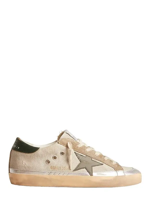 GOLDEN GOOSE Super Star Sneakers - Grey/green/silver