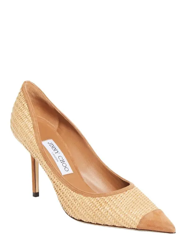 JIMMY CHOO Love Raffia Pump - Natural/toffee