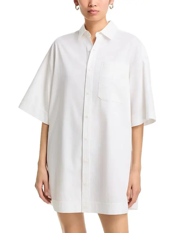 ATM Anthony Thomas Melillo Poplin Shirtdress - White