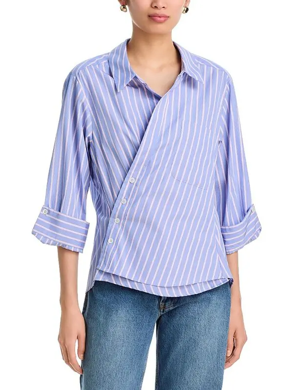 CISSA Striped Cotton Overshirt - Amalfi Stripe