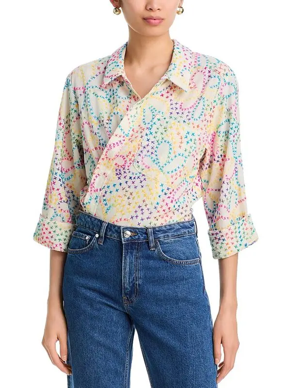 CISSA Overshirt With Hand-stitch Detail - Rio Handstitch
