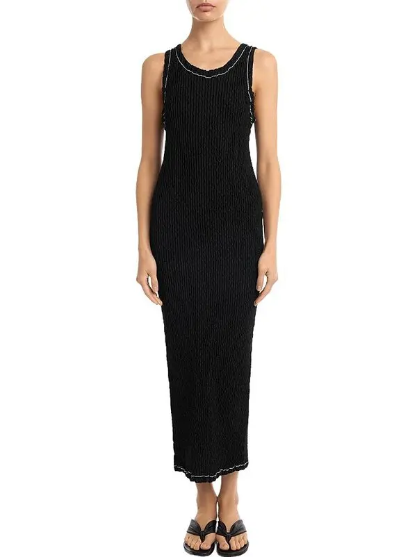Issey Miyake Wavelet Maxi Dress - Black