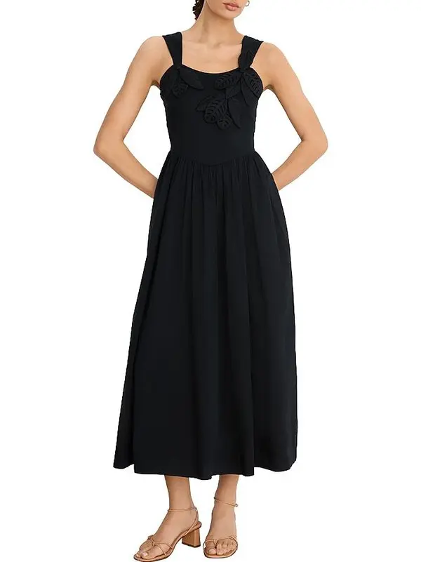 NIC+ZOE Applique Dress - Dark Indigo