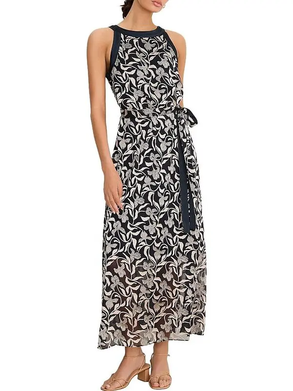 NIC+ZOE Burnout Becca Maxi Dress - Indigo Multi
