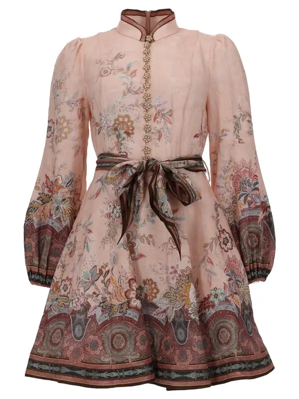 Zimmermann Alchemy Button-up Mini Dress - Pink