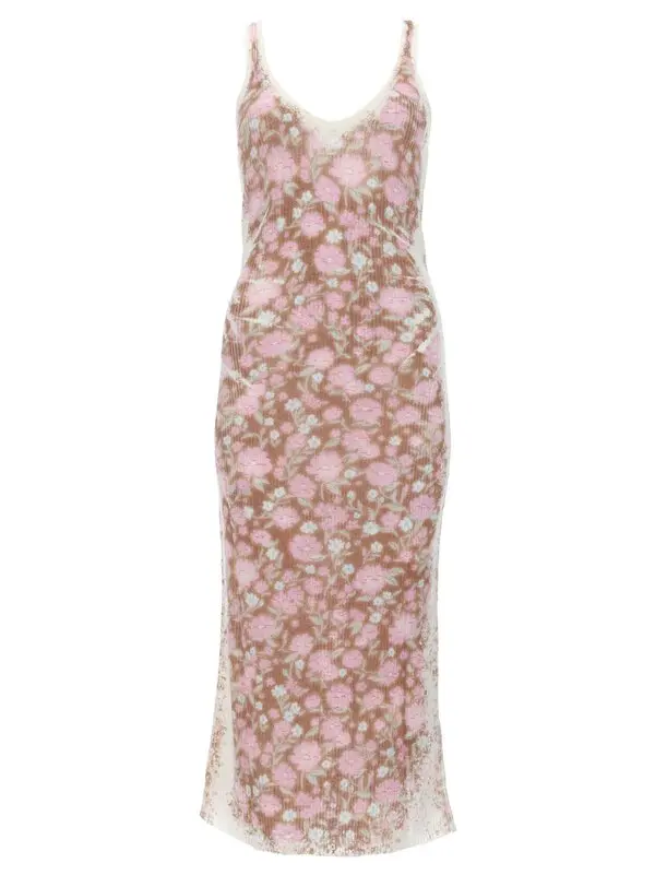 DIESEL® M-blom" Floral Print Midi Dress - Pink