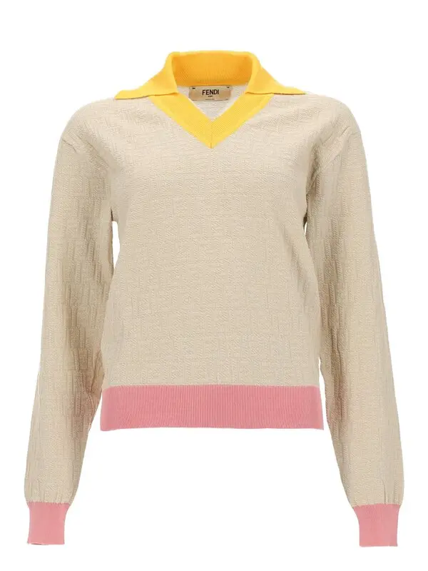 Fendi Maglia Knit Sweater - Beige