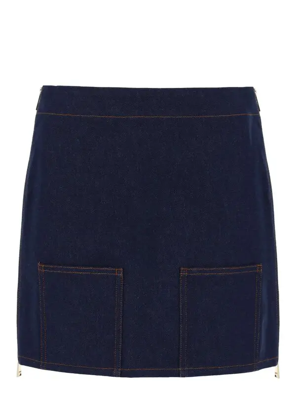 Fendi Mini Denim Skirt - Blue