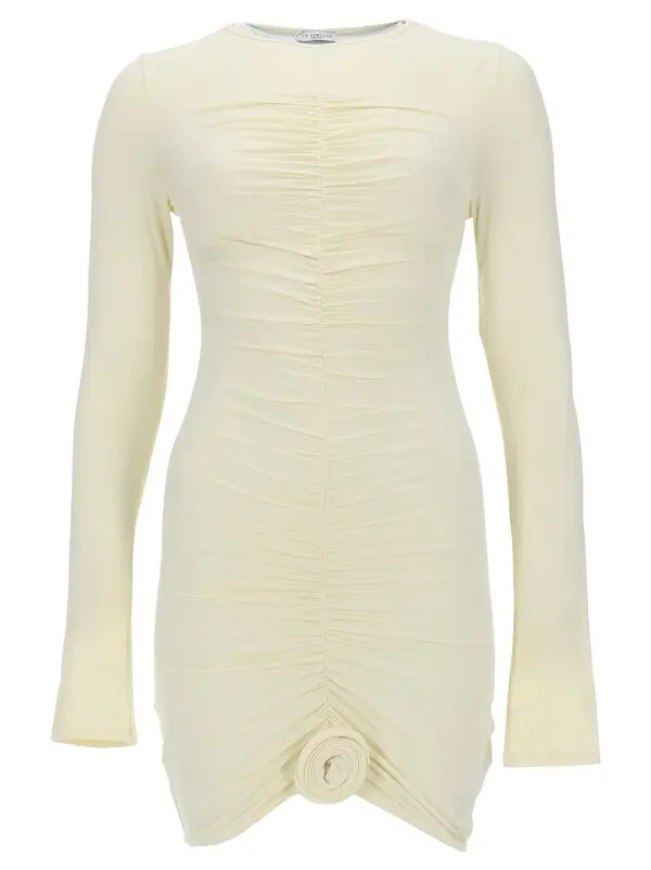 LA REVECHE Lillibet" Ruched Mini Dress - Ivory