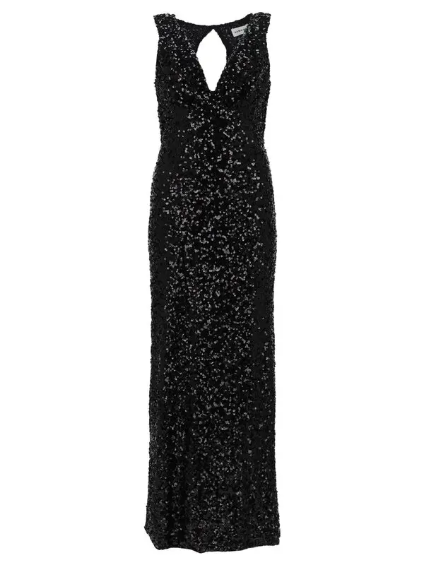 P.a.r.o.s.h Sequin Maxi Dress - Black