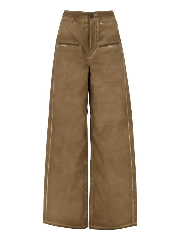 UMA WANG Wide Leg Trousers - Beige