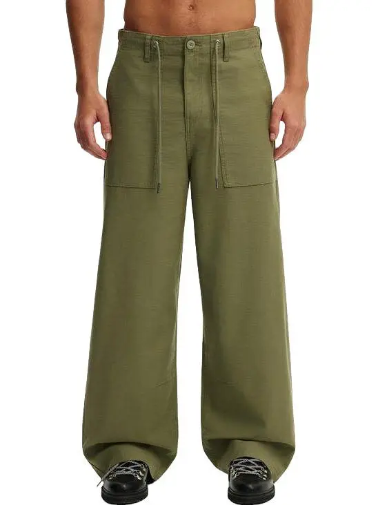 COTTON ON Super Baggy Utility Pant - Military Green