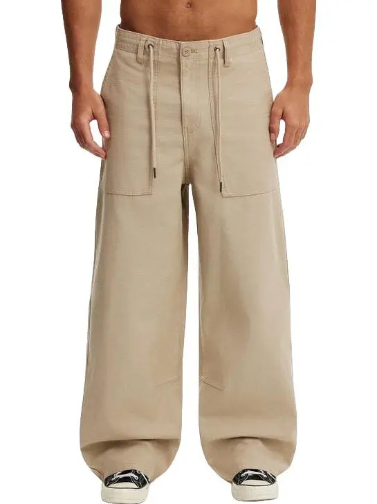 COTTON ON Super Baggy Utility Pant - Stone