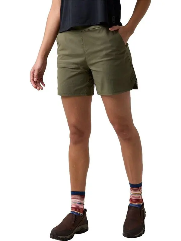 BACKCOUNTRY Wasatch Ripstop 5" Pull-on Stretch Shorts - Kalamata