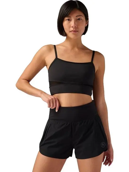 BACKCOUNTRY Destination Square Neck Bra Top - Black