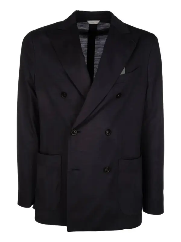 Boglioli Double-breasted Jacket - Blue