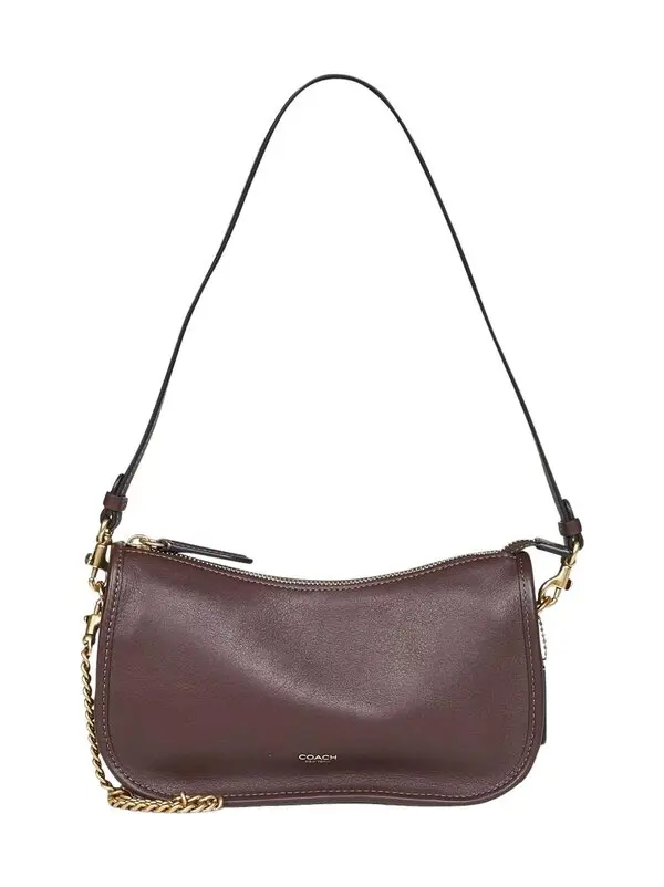 COACH Waverly Leather Shoulder Bag - Brown