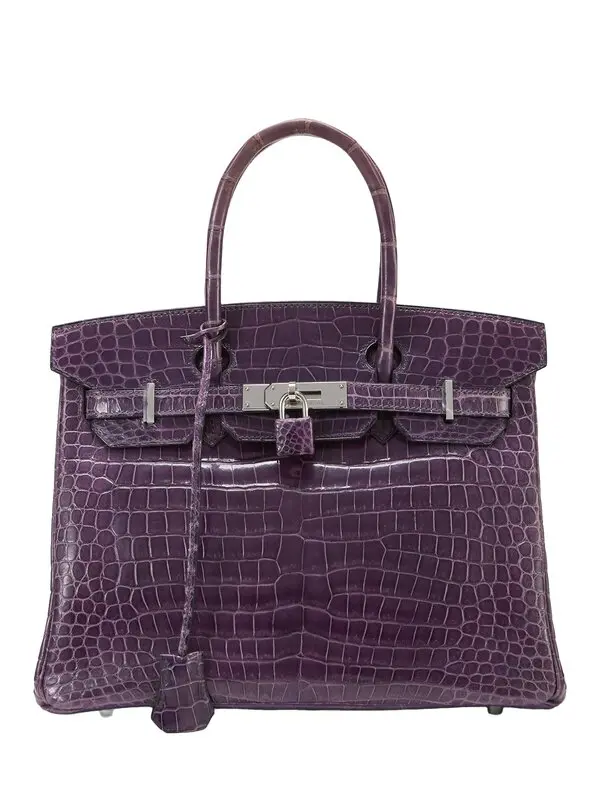 Hermès Amethyst Crocodile Porosus Birkin 30 - Purple