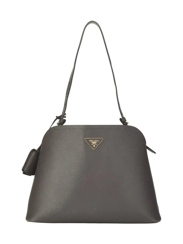 Prada Saffiano Matinee Shoulder Bag - Grey