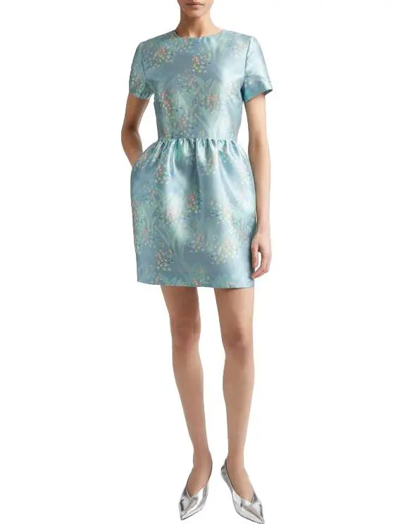 Bernadette Lexi Print Satin Dress - Lily Of The Valley Multicolor
