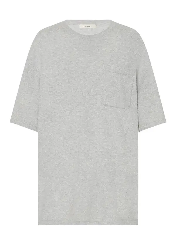 THE ROW Kaddy Melange Top - Grey