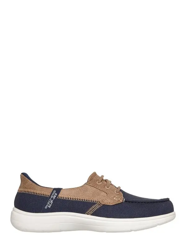 Sketchers Slip-ins Onthego Flex Radiant Sandy Boat Shoes - Navy Blue
