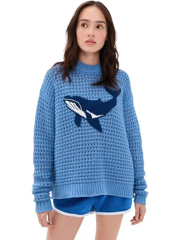 Staud Giada Sweater With Appliqu - Whale