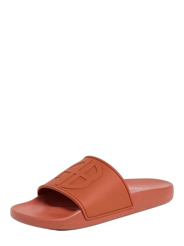 ANINE BING Isla Slides - Red Terracotta