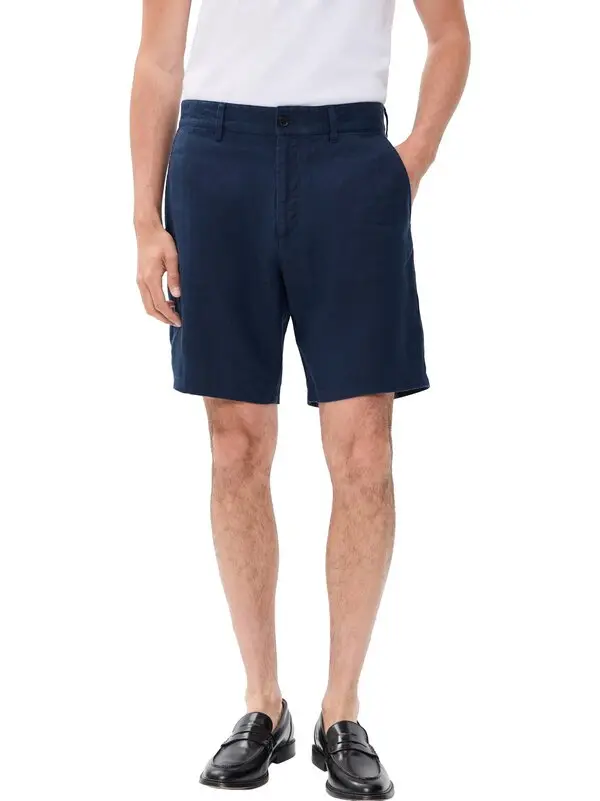 Nn07 Aden Linen Shorts - Navy Blue